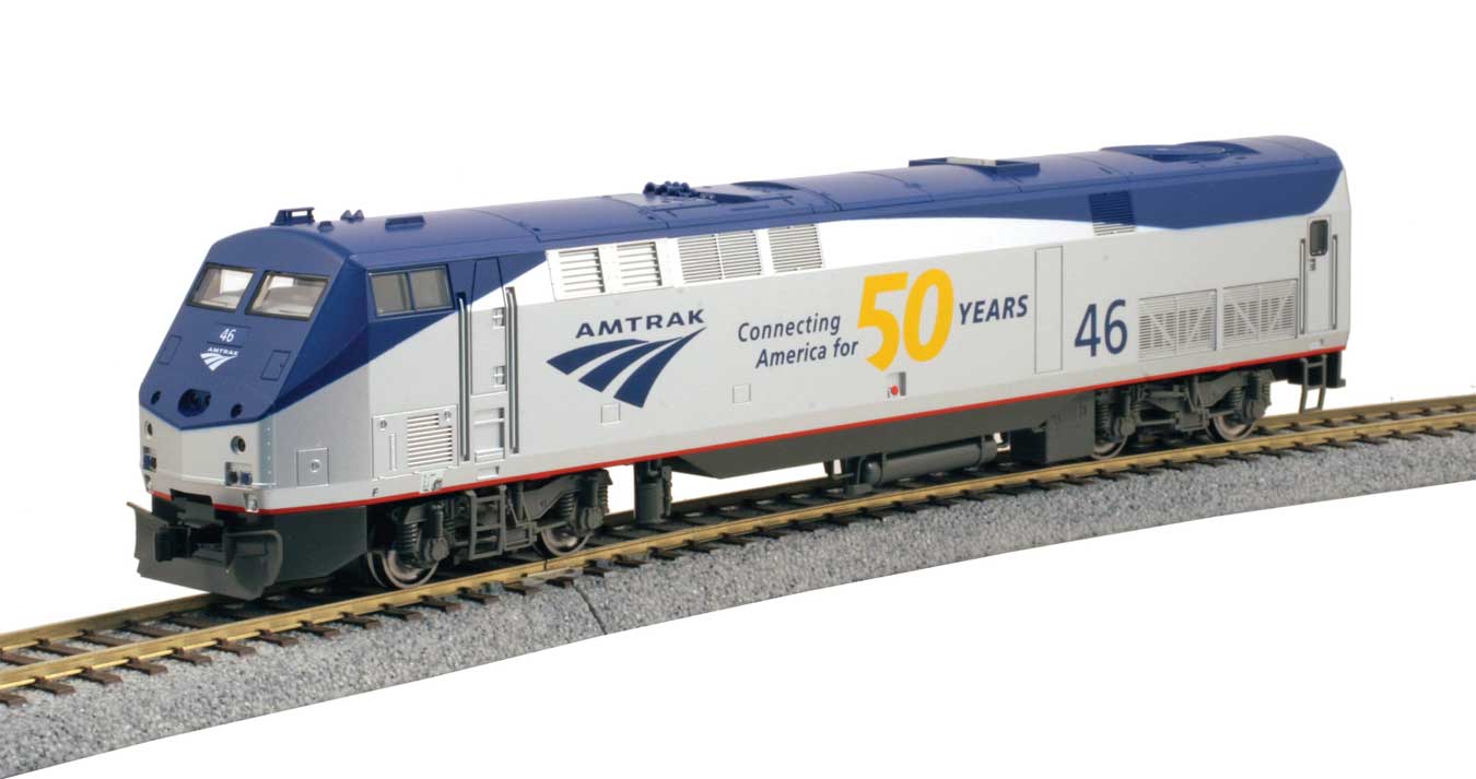 KATO GE P42 Genesis Amtrak #46 (50th Anniversary Scheme, Phase V Late; silver, blue, gray ...